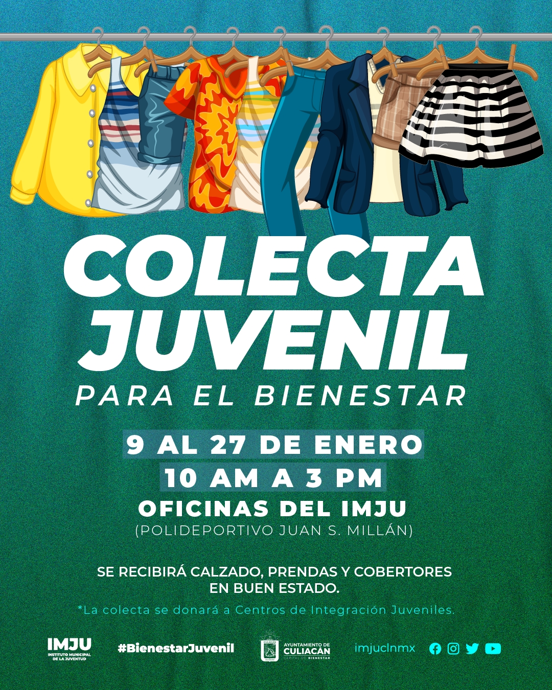 IMJU invita a los culiacanenses a donar ropa en la “Colecta Juvenil ...